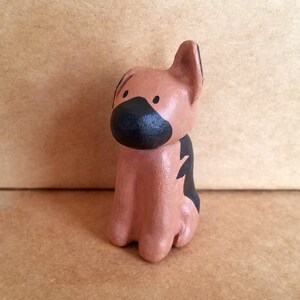 German Shepherd Puppy Mini-figure / Customizable Clay Dog Figurine ...