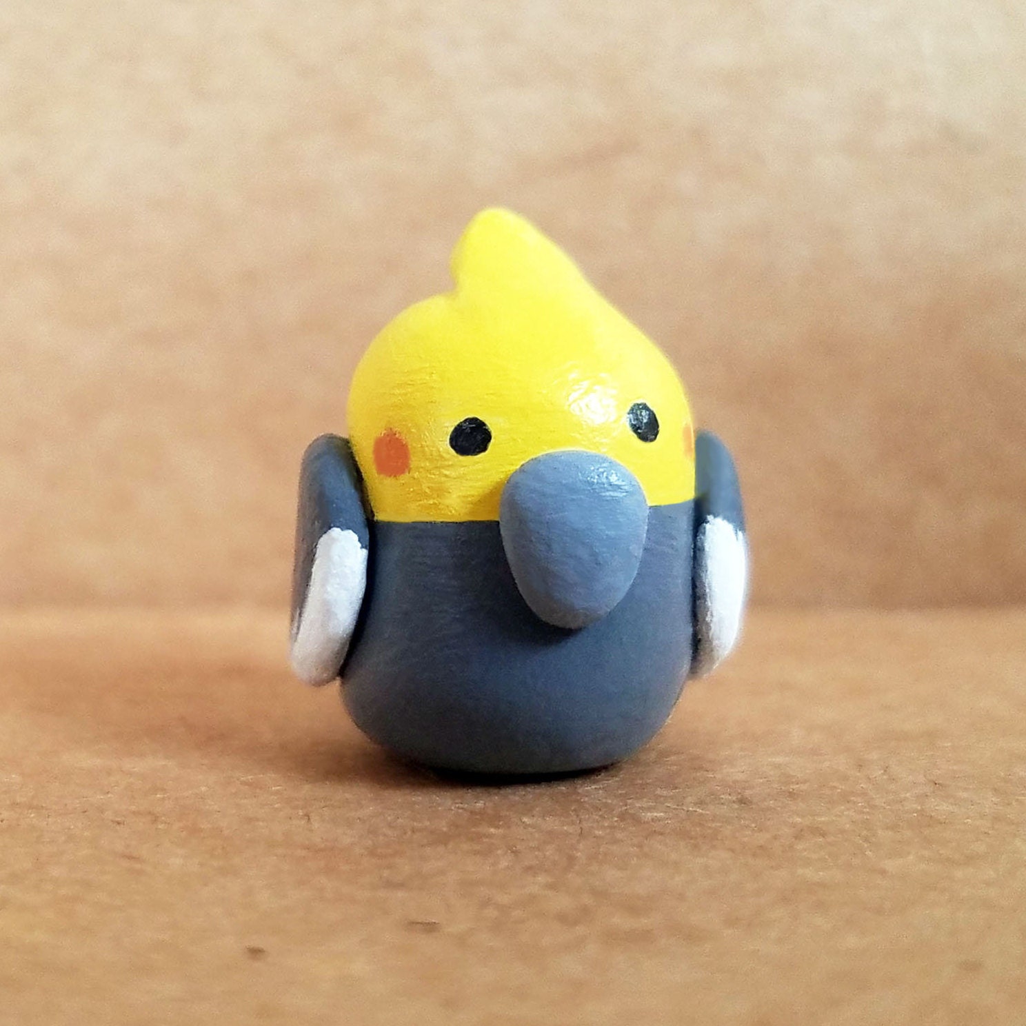 Cockatiel Mini Clay Figurine / Mini Bird Figure / Parrot Doll / Cute ...