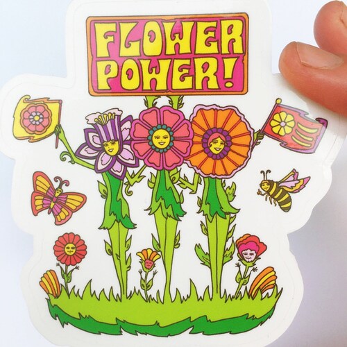 Flower Power... Sticker...vinyl...laptop... - Etsy