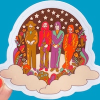 Psychedelic Astronaut Sticker, Space Sticker, Sunflowers Sticker ...