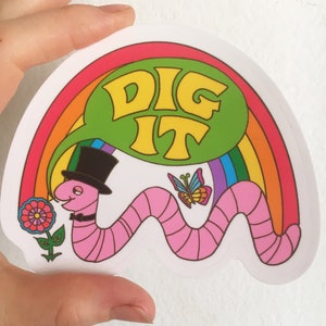 Dig It... Sticker... Worm... Garden... Gardener...laptop... Water ...