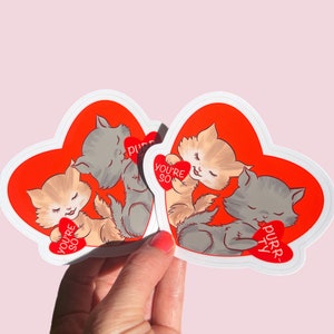 You're so Purr-ty Sticker..cat Vinyl Sticker..cute Cat Vinyl Decal ...