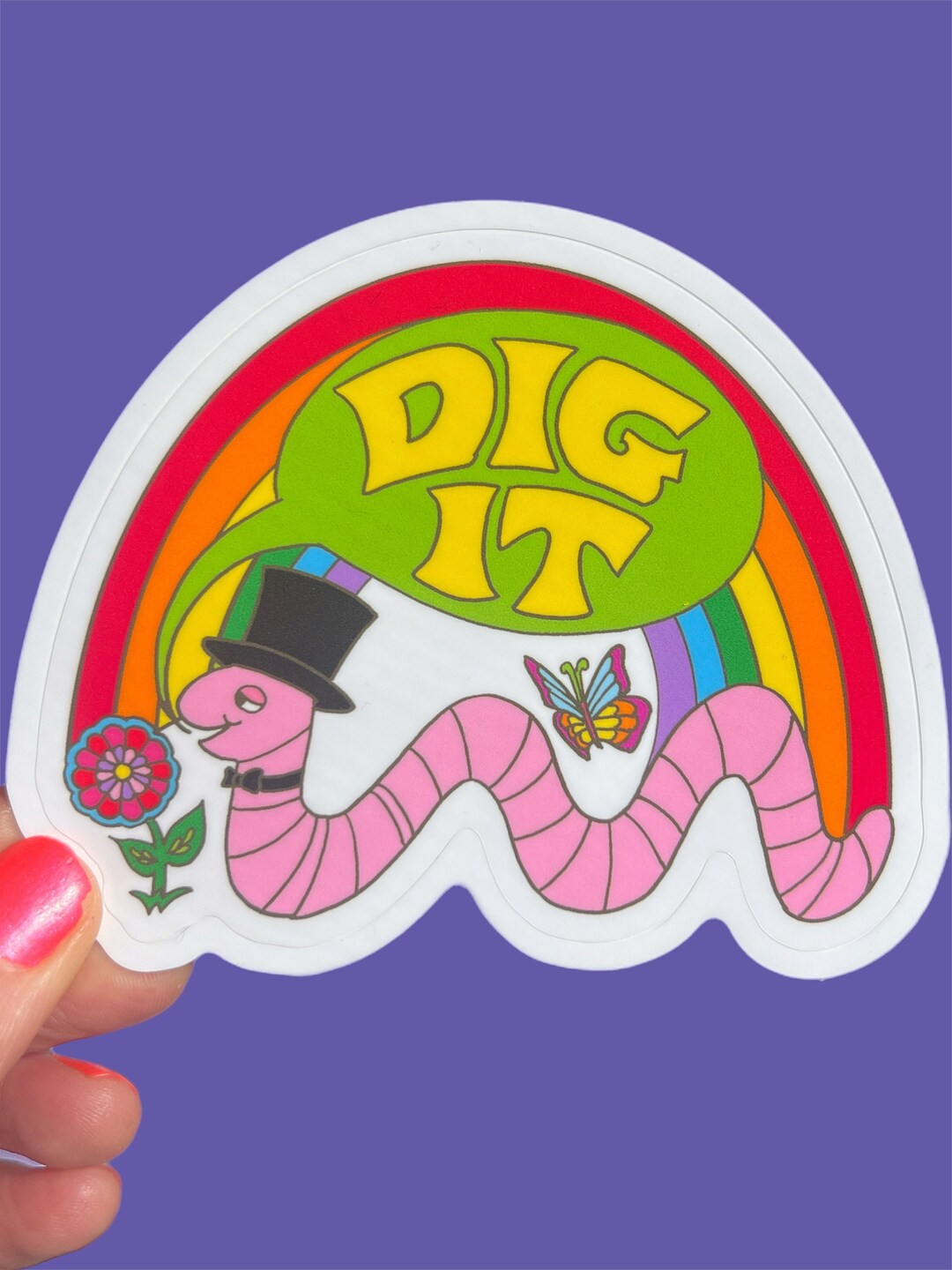 Dig It... Sticker... Worm... Garden... Gardener...laptop... Water ...