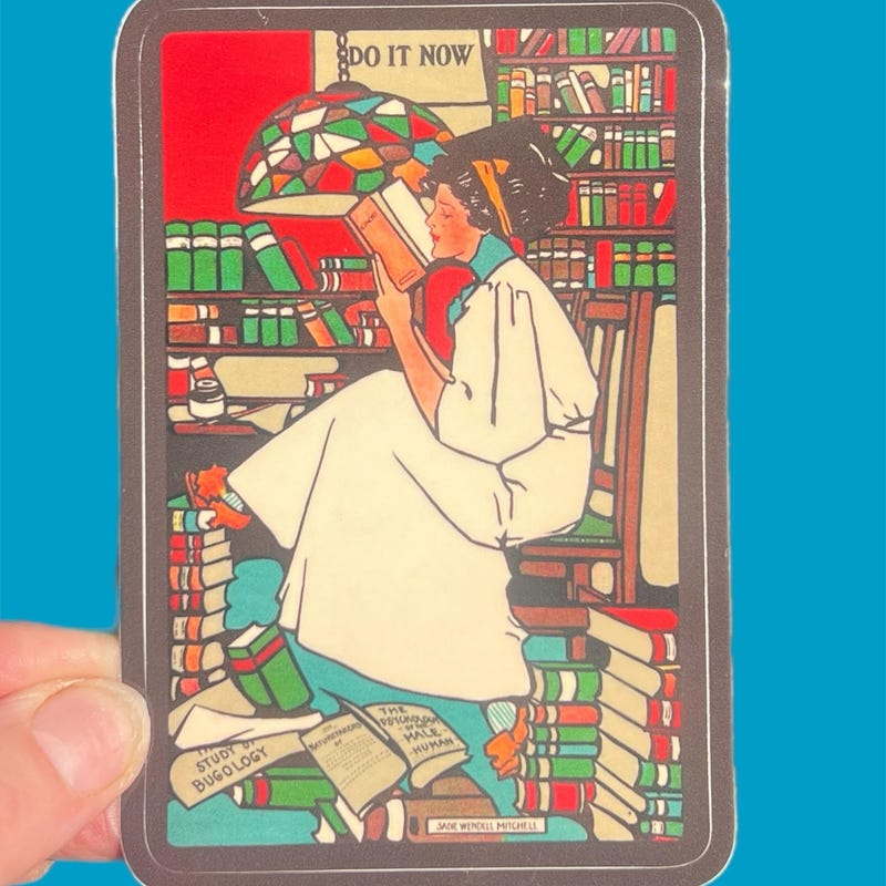 Library Sticker - Etsy