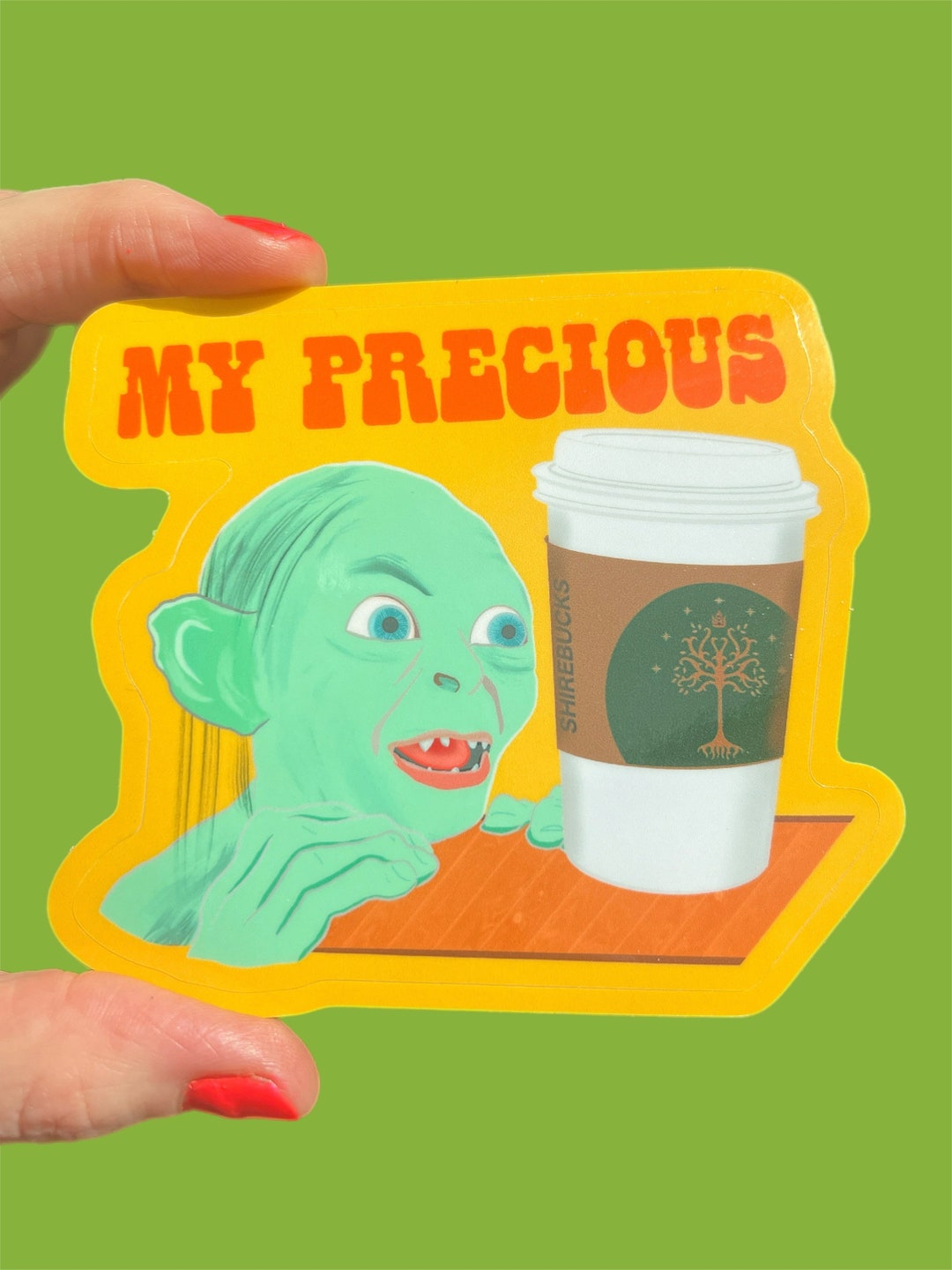 My Precious Golem Coffee Addict Sticker..lord of the Rings..coffee ...