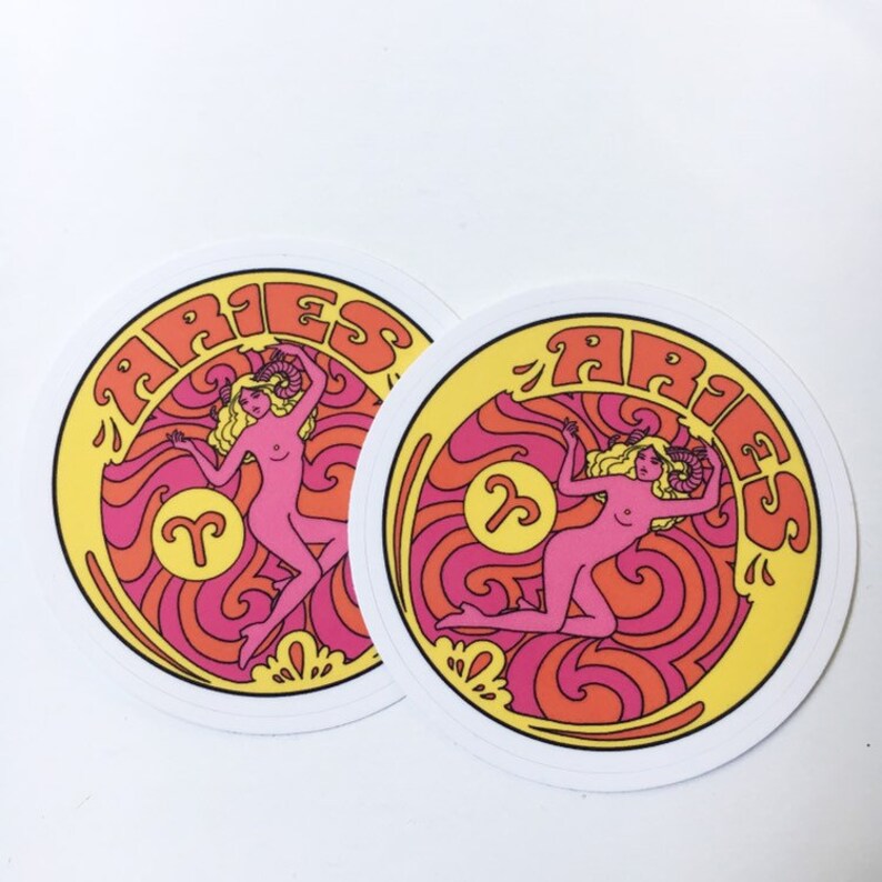 Aries..Sticker... Vinyl... Laptop... Stickers...Decal...Zodiac | Etsy
