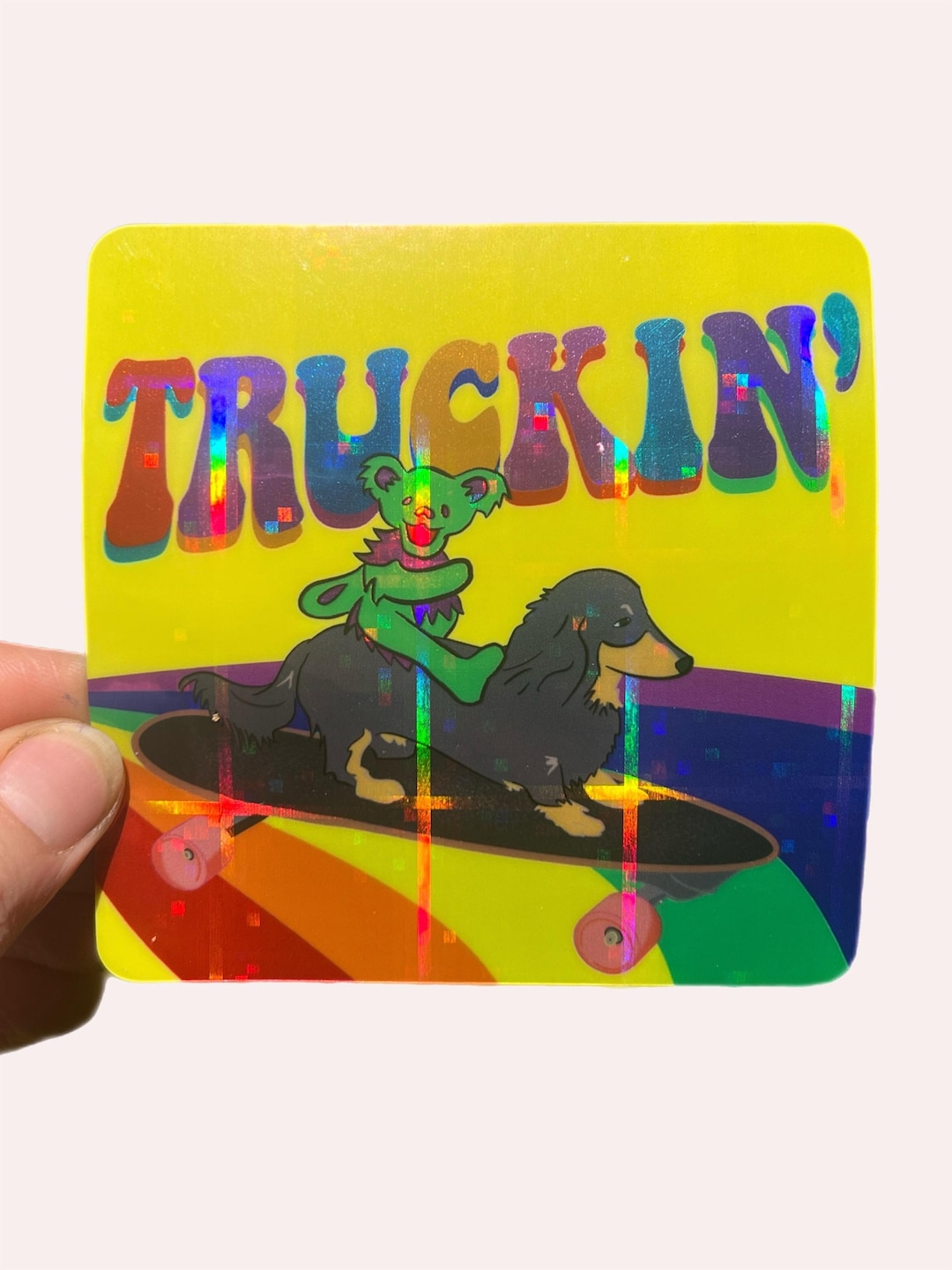 Truckin Grateful Dead Sticker... Deadhead...jerry Bear...psychedelic ...