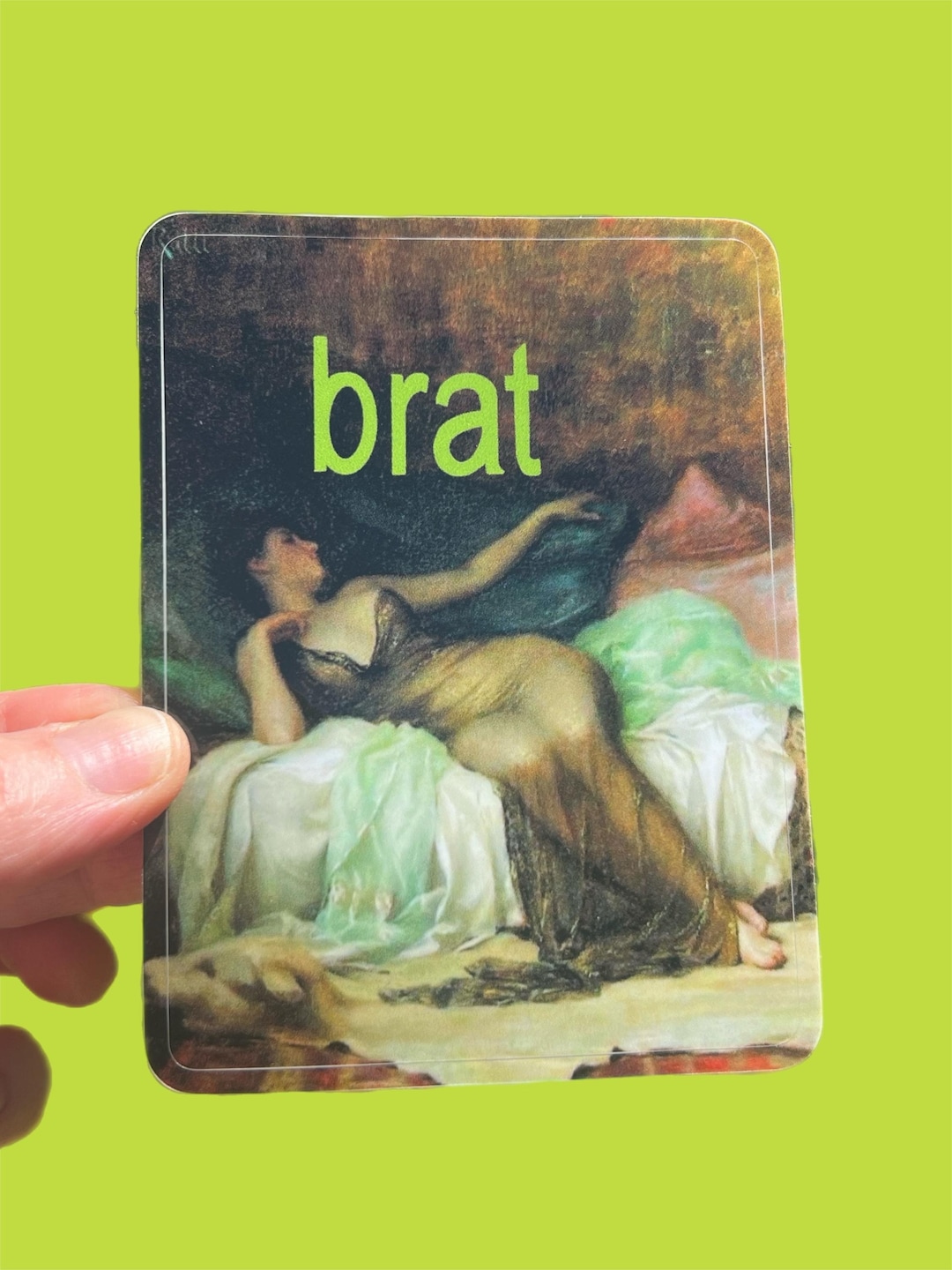 Green Girl Sticker... Art Nouveau Sticker - Etsy