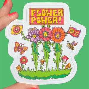 Flower Power... Sticker...vinyl...laptop... Stickers...hippie... Flower ...