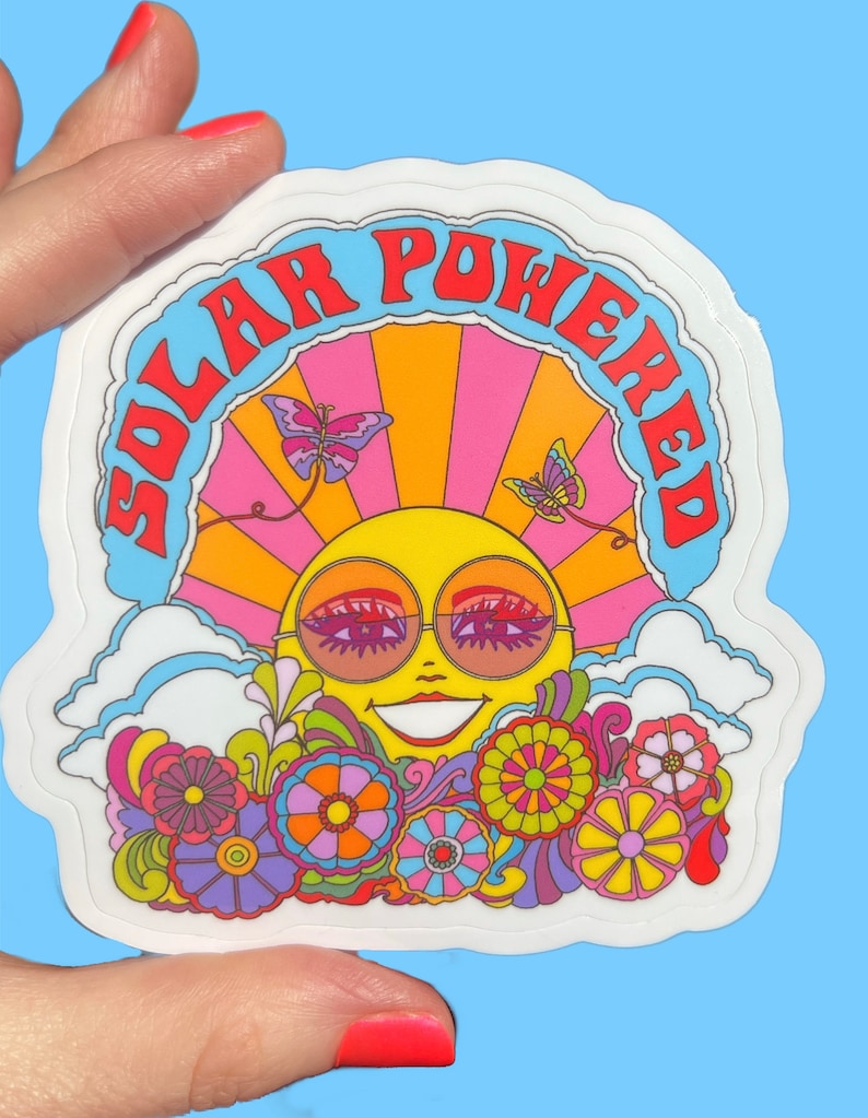 LAST ONES... 50% Off...solar Powered Sticker...water Bottle...sticker ...