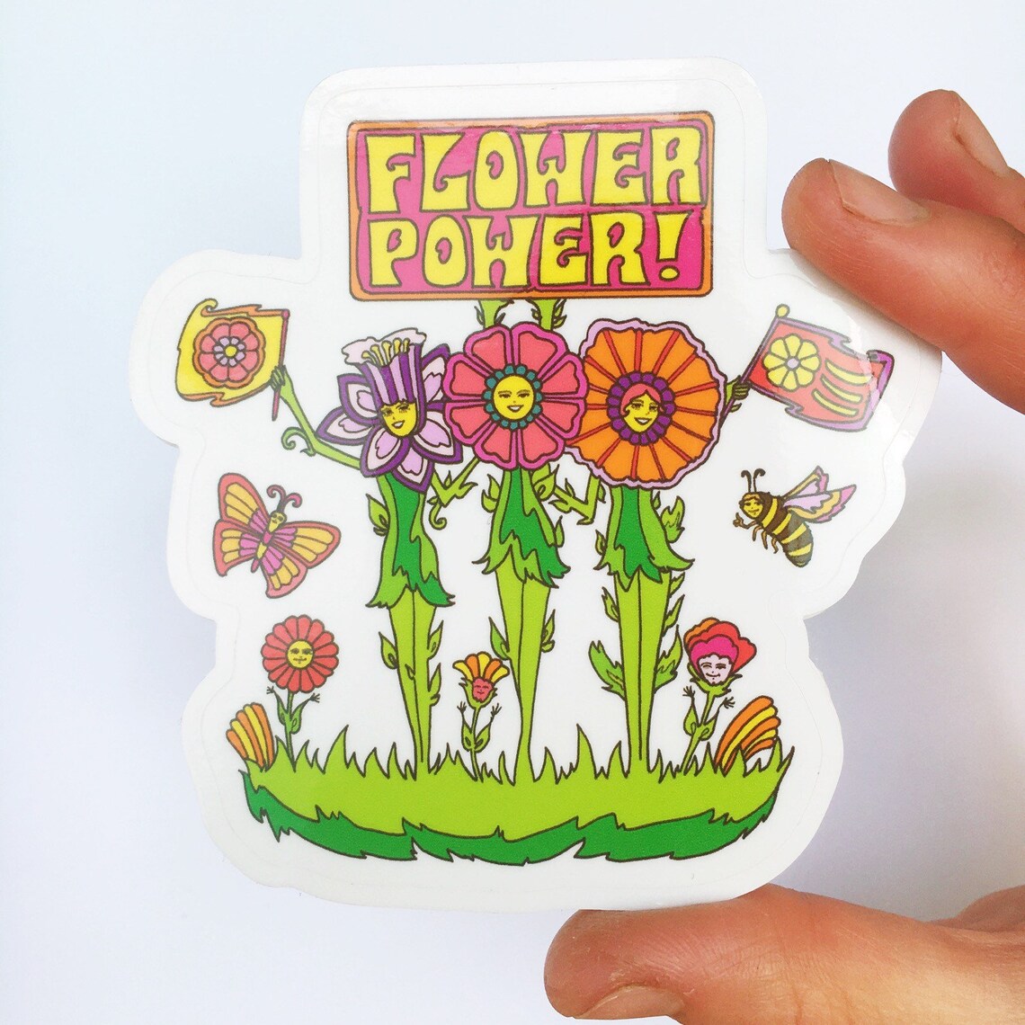 Flower Power... Sticker...vinyl...laptop... | Etsy