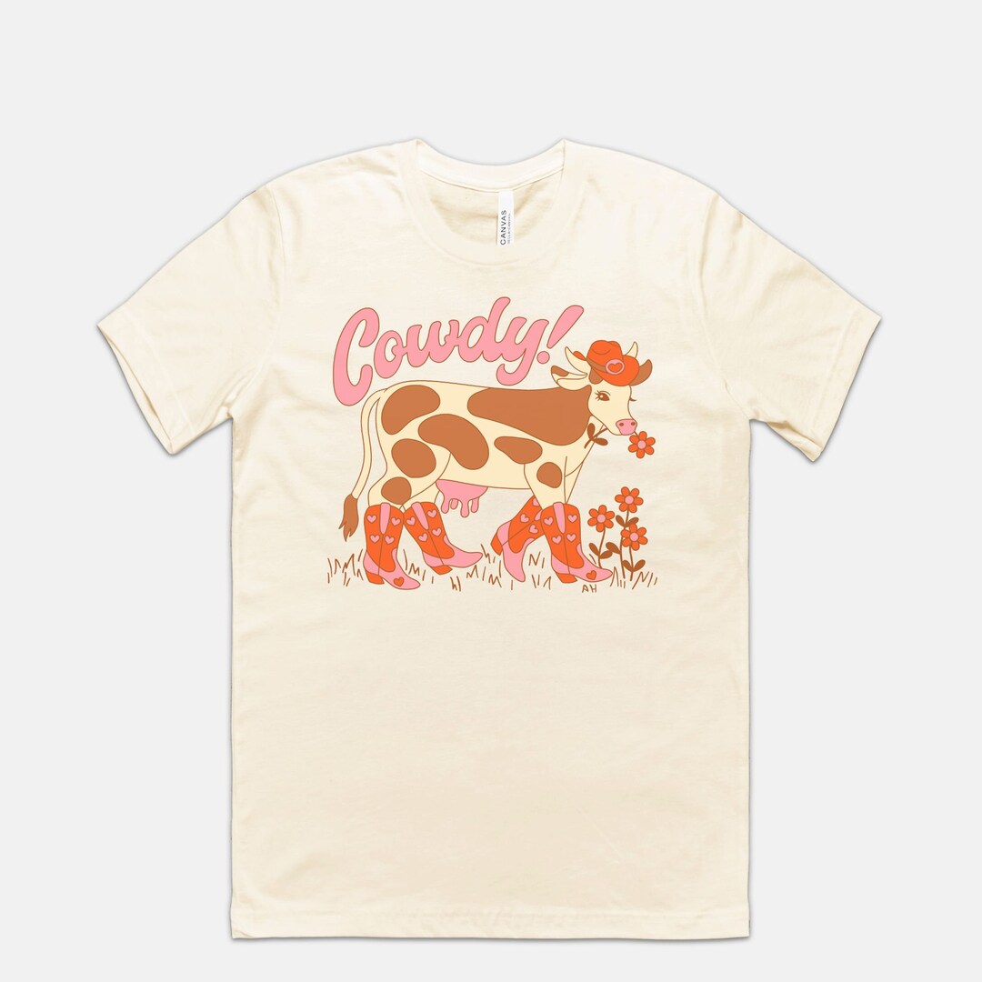 Cowdy Unisex Tee...cute Cow Shirt...tshirt... T Shirt...cowgirl ...
