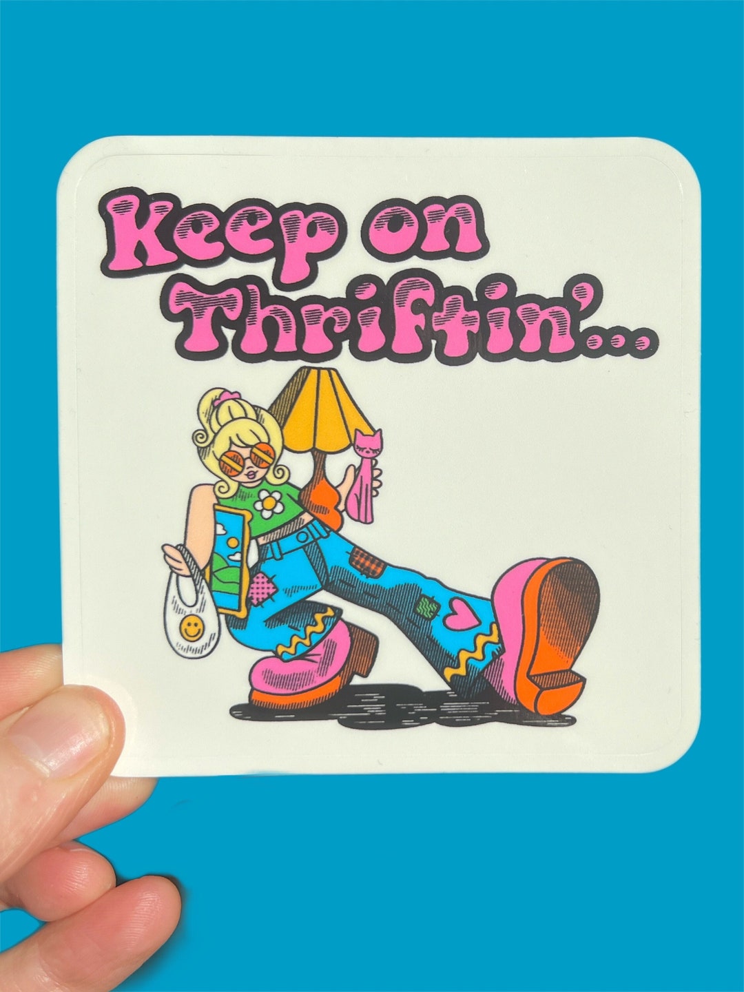 Keep on Thriftin... Sticker... Vinyl... Laptop... Stickers...water ...