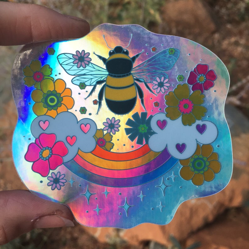 Bee Magic Holographic Sticker...sticker... Vinyl... | Etsy