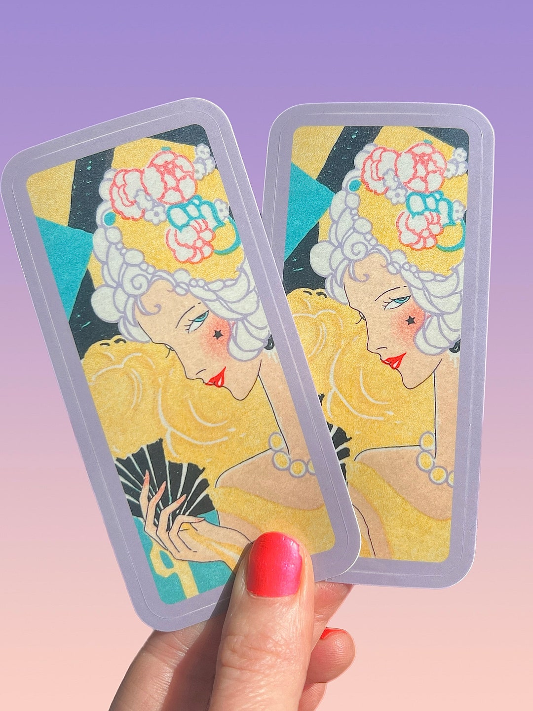 Marie Antoinette Flirty Woman With Fan..1700s France Inspired.ephemera ...