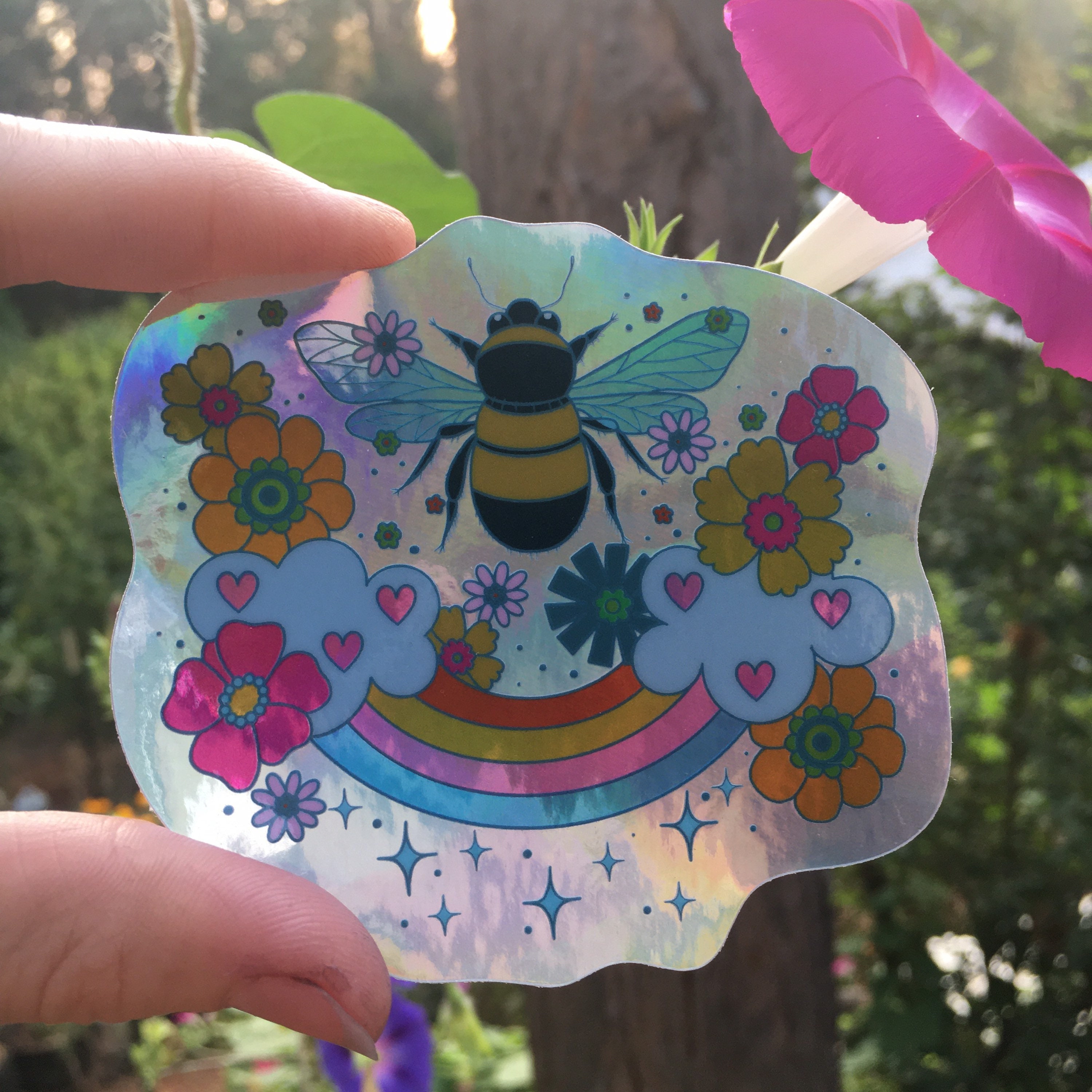 Bee Magic Holographic Sticker...sticker... Vinyl... - Etsy