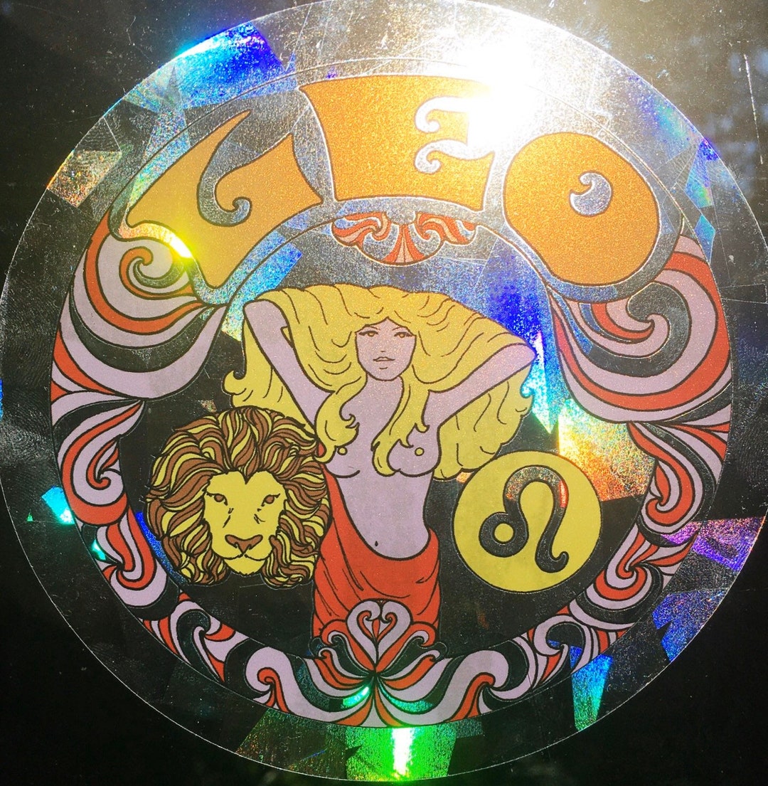 Leo..zodiac..window Decal..sun Catcher..peel off and Restick..crystal...prism... Window Cling ...
