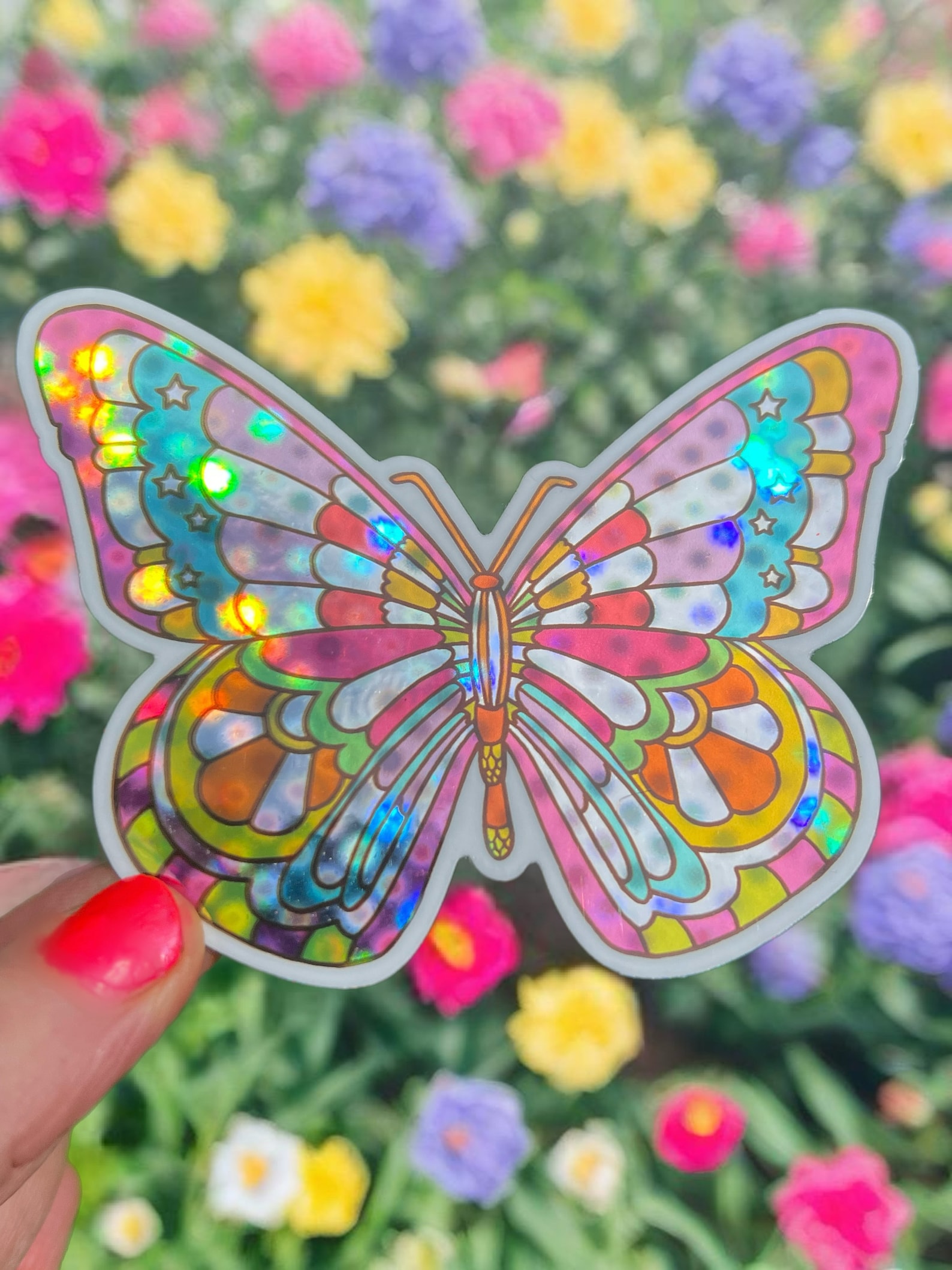 BUTTERFLY Super Hologram Disco Shimmer Sticker..shiny Butterfly ...