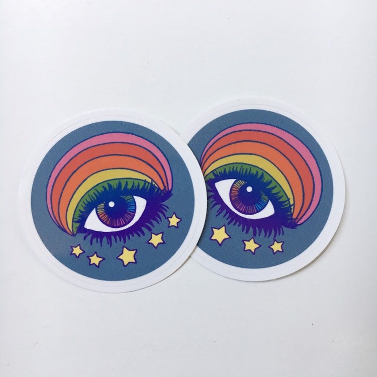 Psychedelic Eye...sticker... Vinyl...laptop... Stickers...water Bottle ...