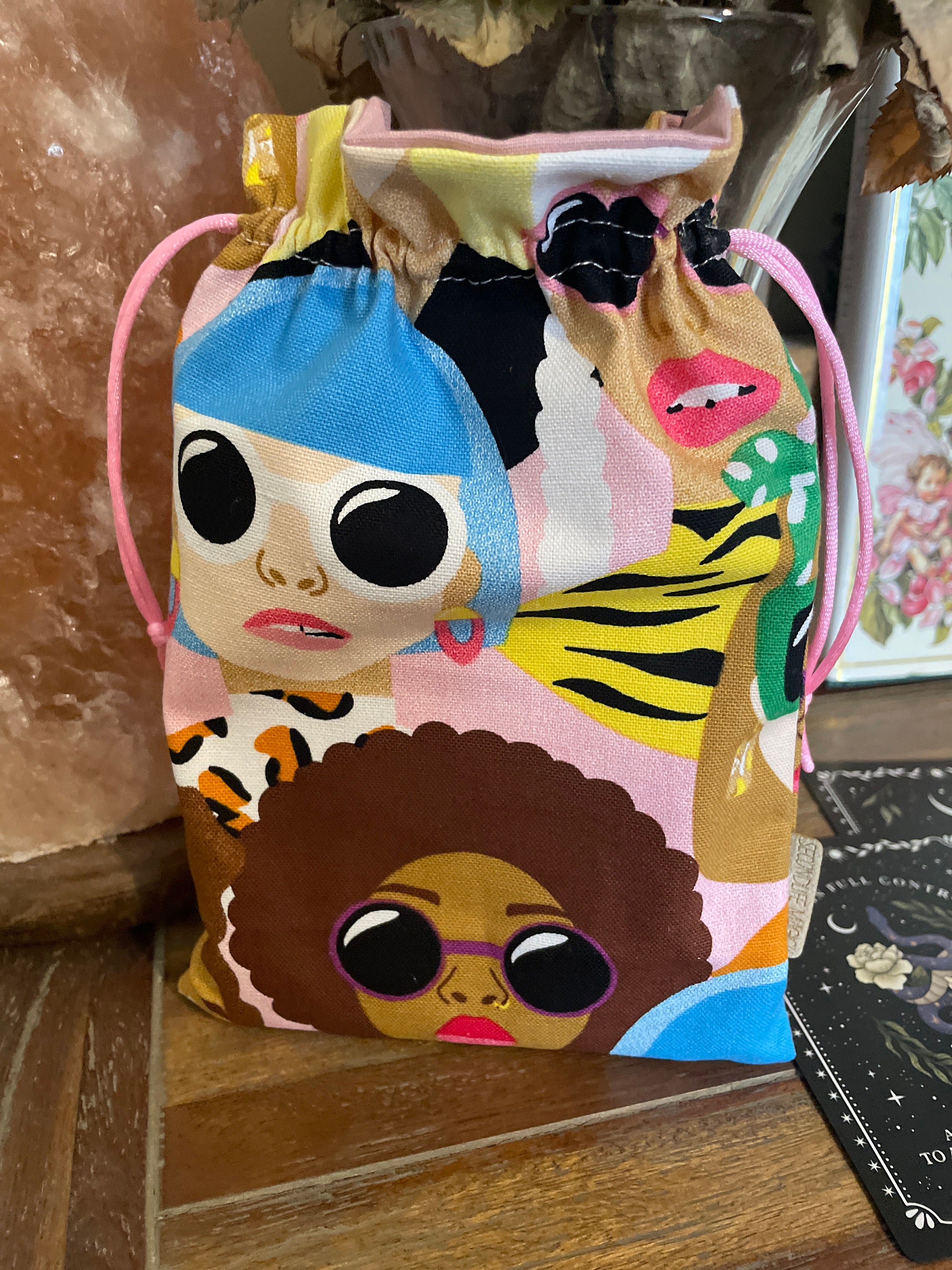 Go Go Girl Tarot Bag Oracle Pouch Drawstring Bag. Customise With Charms ...