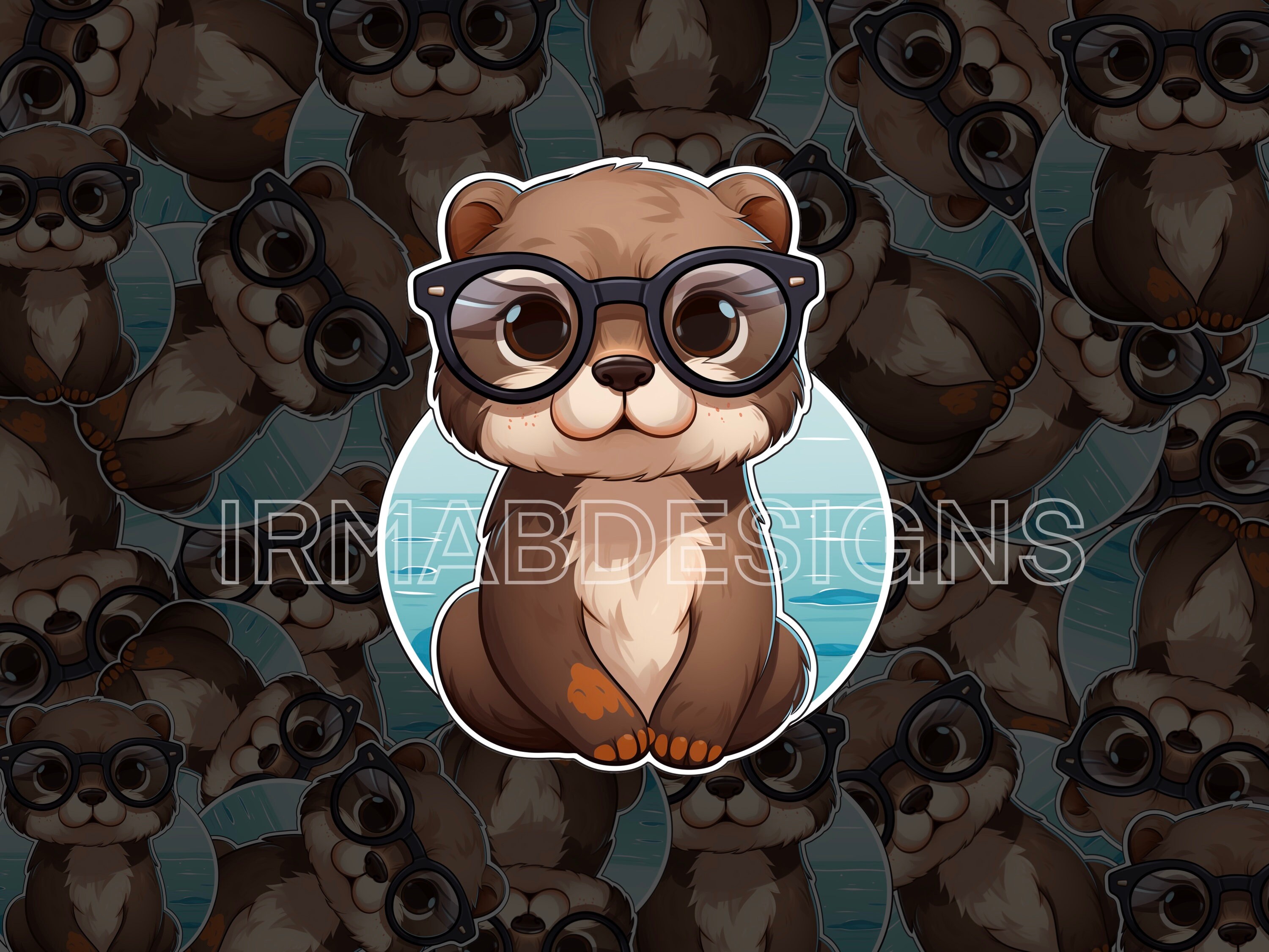 Super Cute Otter Sticker - Etsy
