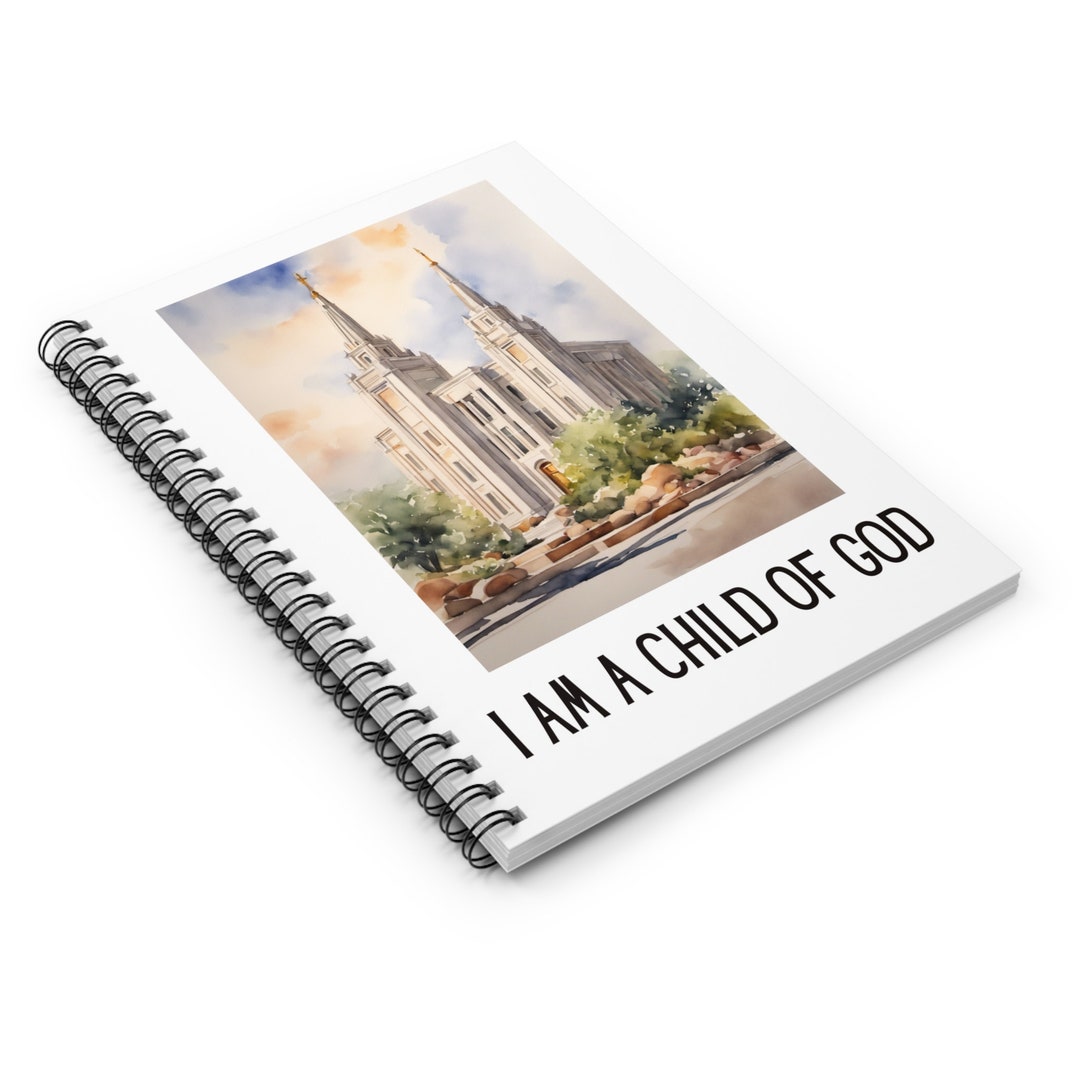 Manti Temple Notebook LDS Spiritual Journal Child of God Watercolor ...