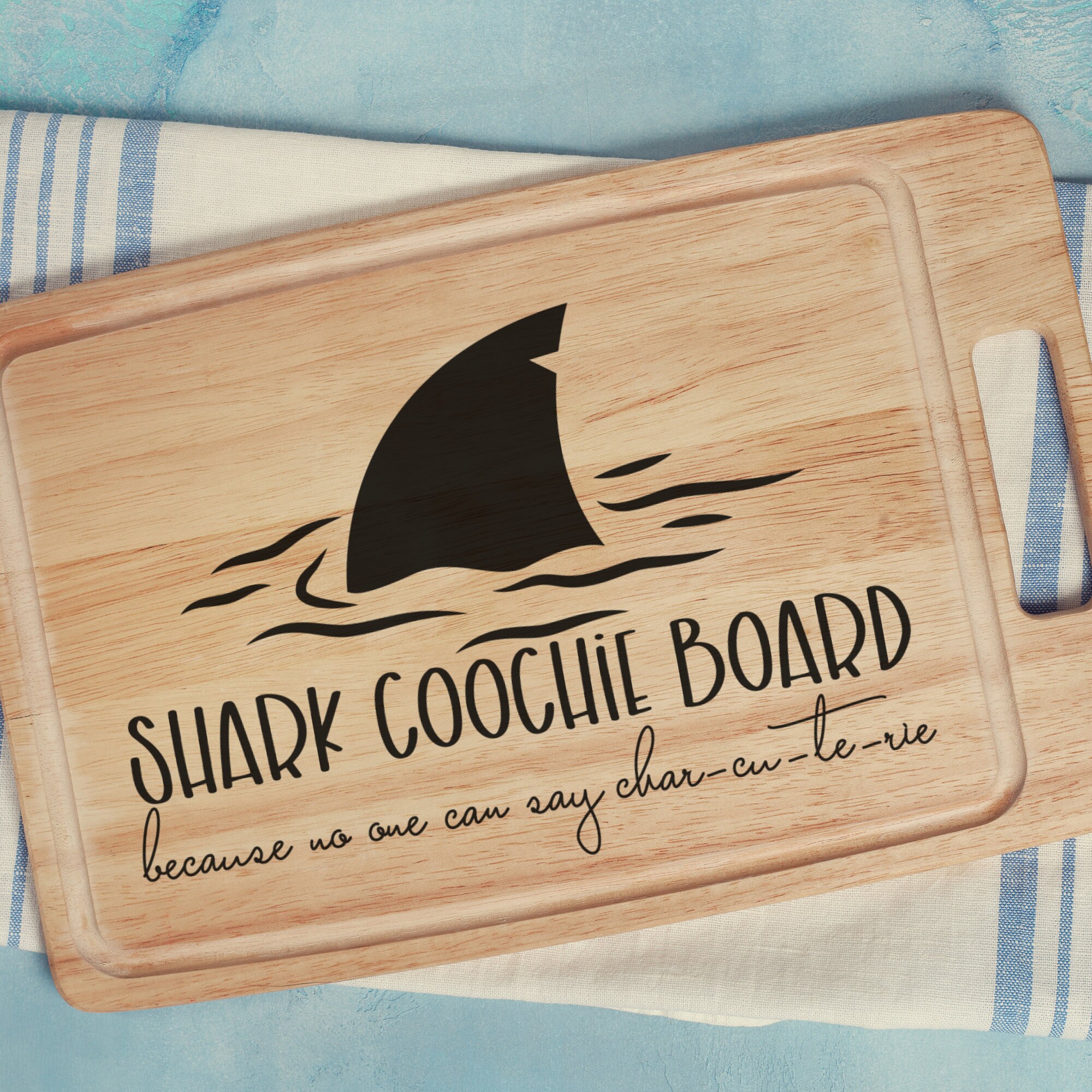 Shark Fin Cutting Board Design: Nautical Kitchen Decor (digital ...