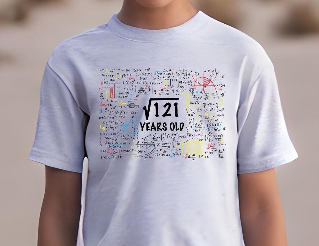 11th Birthday Graphic for 11 Year Old Math Genius Graphic for Square ...