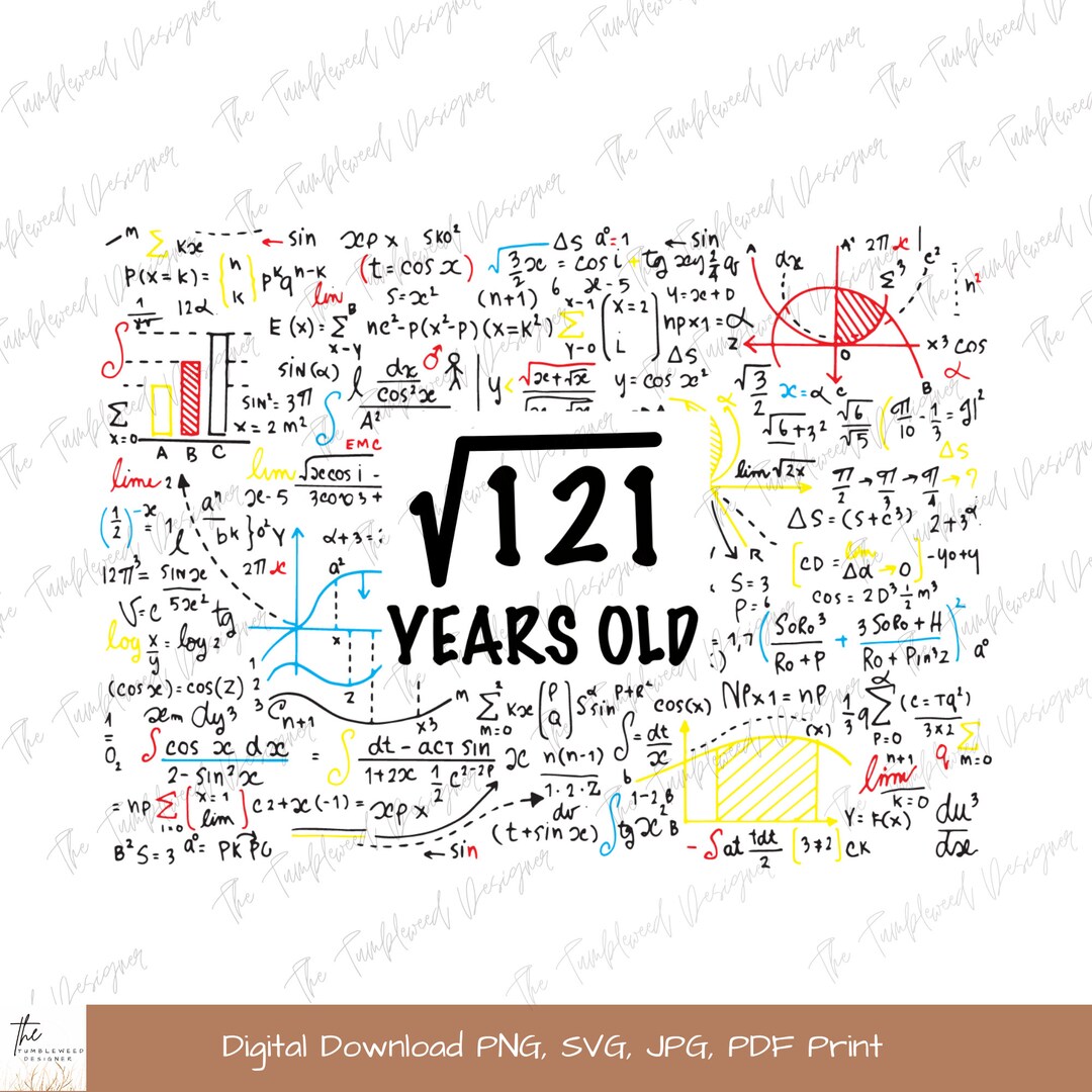 11th Birthday Graphic for 11 Year Old Math Genius Graphic for Square ...