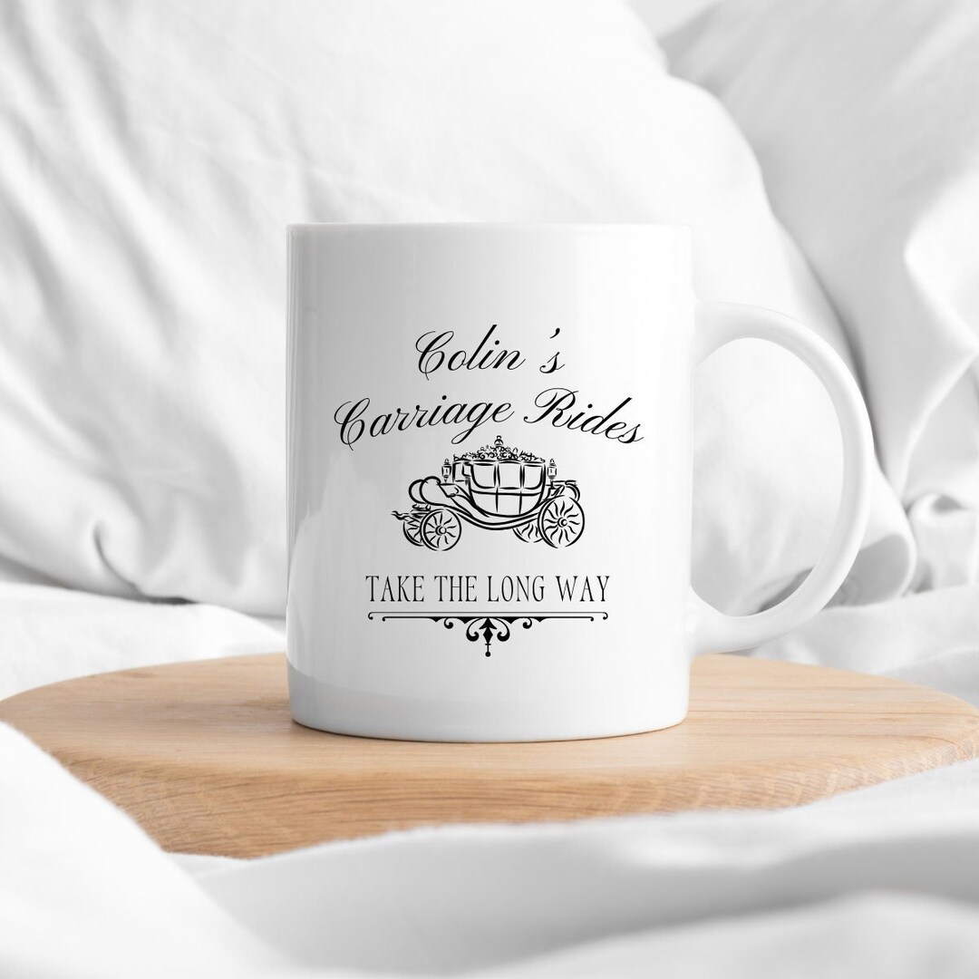 Colin's Carriage Rides Mug, Bridgerton Fan Mug, Colin Bridgerton Mug ...