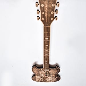 Billy Gibbons From ZZ Top Inspired Wooden Guitar Wall Clock - Etsy