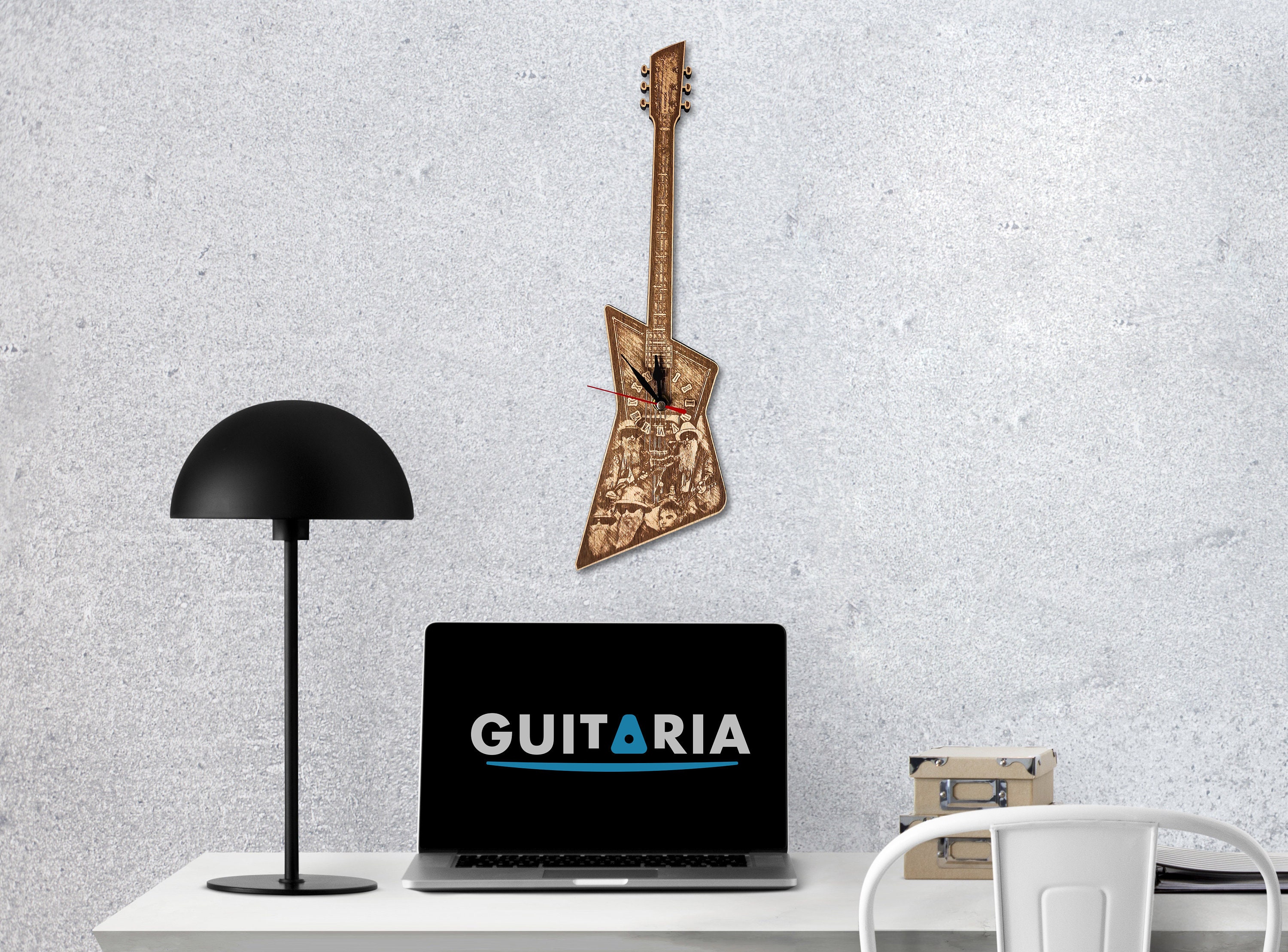 Billy Gibbons From ZZ Top Inspired Wooden Guitar Wall Clock | Etsy