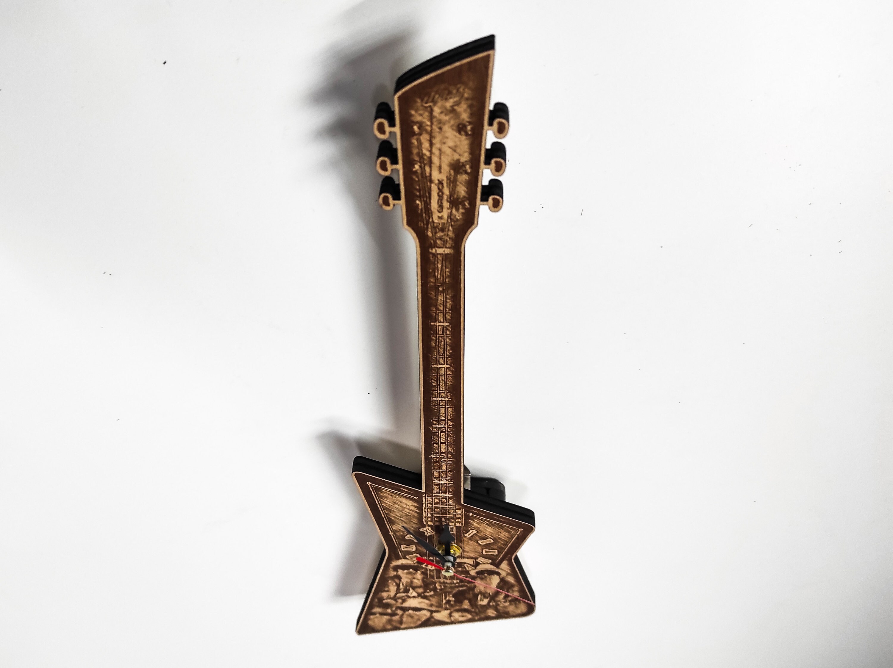 Billy Gibbons From ZZ Top Inspired Wooden Guitar Wall Clock | Etsy