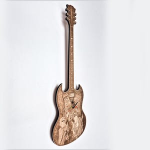 Billy Gibbons From ZZ Top Inspired Wooden Guitar Wall Clock - Etsy