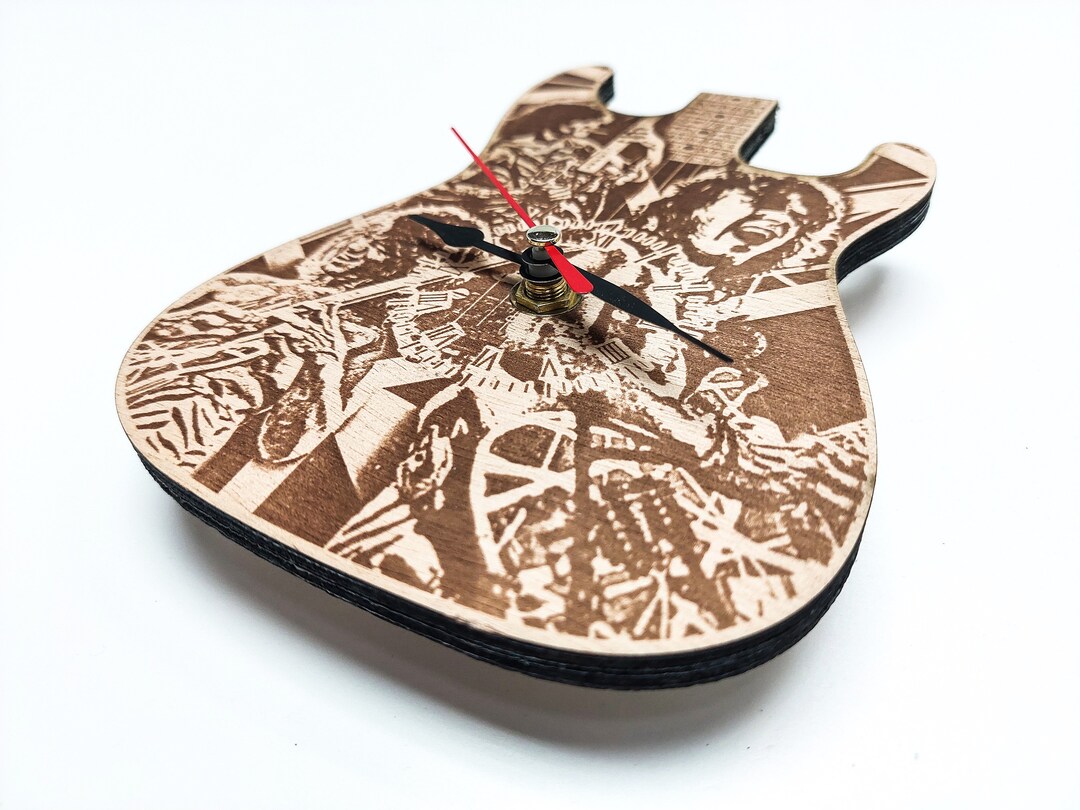 Eddie Van Halen V2 Inspired Noneck Wooden Guitar Wall Clock - Etsy