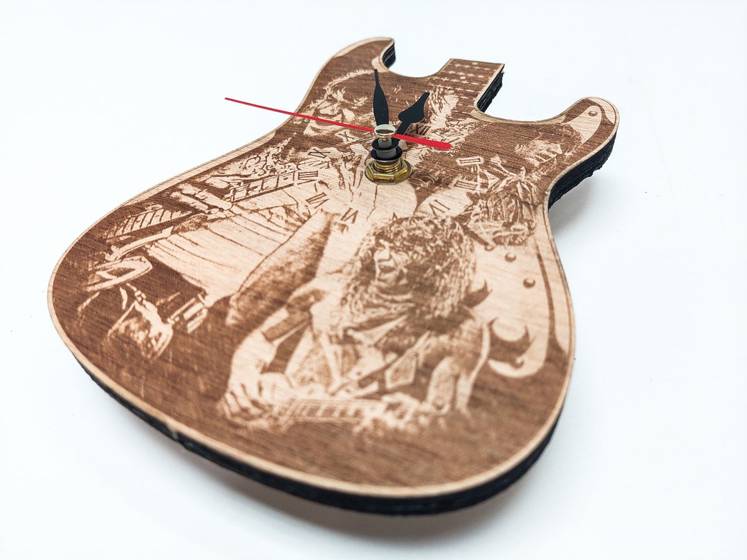 Eddie Van Halen Inspired Noneck Wooden Guitar Wall Clock - Etsy