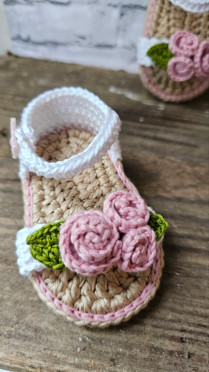 Instant PDF Crochet Pattern for Baby Sandals. 3-6 Months - Etsy