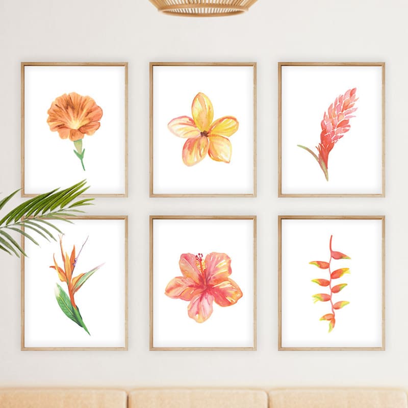 Tropical Flower Art - Etsy