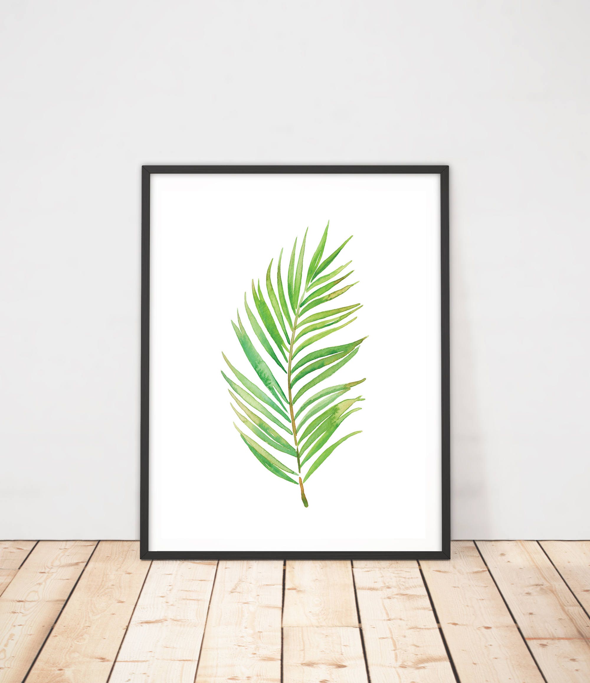 Watercolor Palm Leaf Art Printable Instant Download DIY Art | Etsy