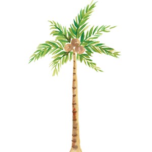 Watercolor Palm Tree Printable Art, Instant Download Coconut Tree Print ...