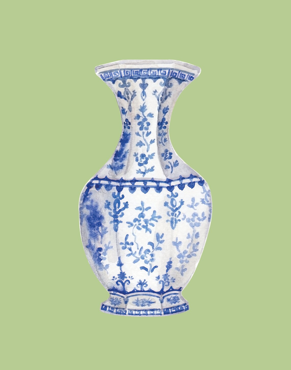 Watercolor China Vases Printable Art Set of 4 Prints Instant | Etsy