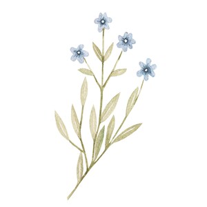 Watercolor Wildflowers Printable Art Set of 9, Instant Digital Download ...