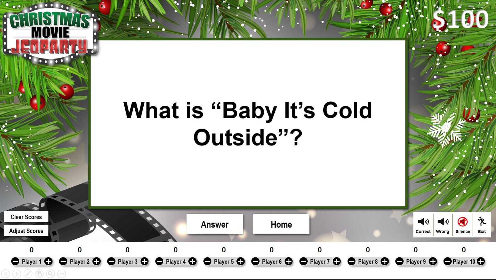 Christmas Movie Jeoparty Powerpoint Game W/ Scoreboard / PC, Mac, iPad ...