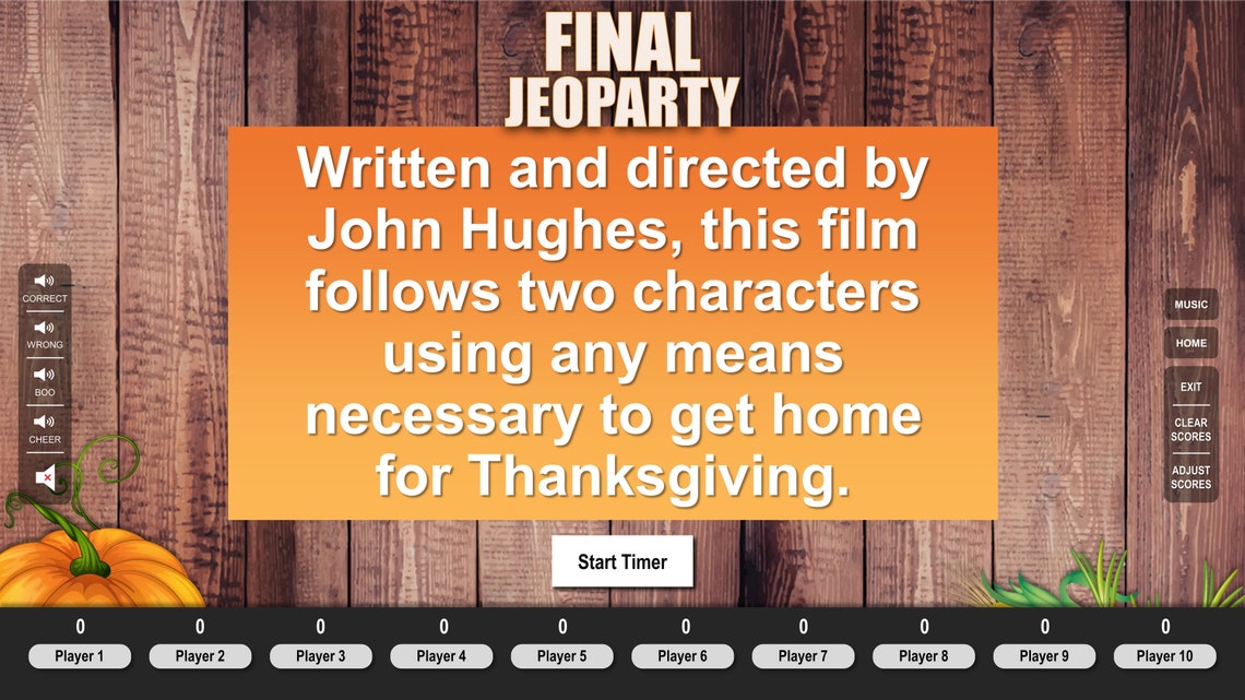 Thanksgiving Trivia & Jeoparty Powerpoint Party Game Templates | Etsy