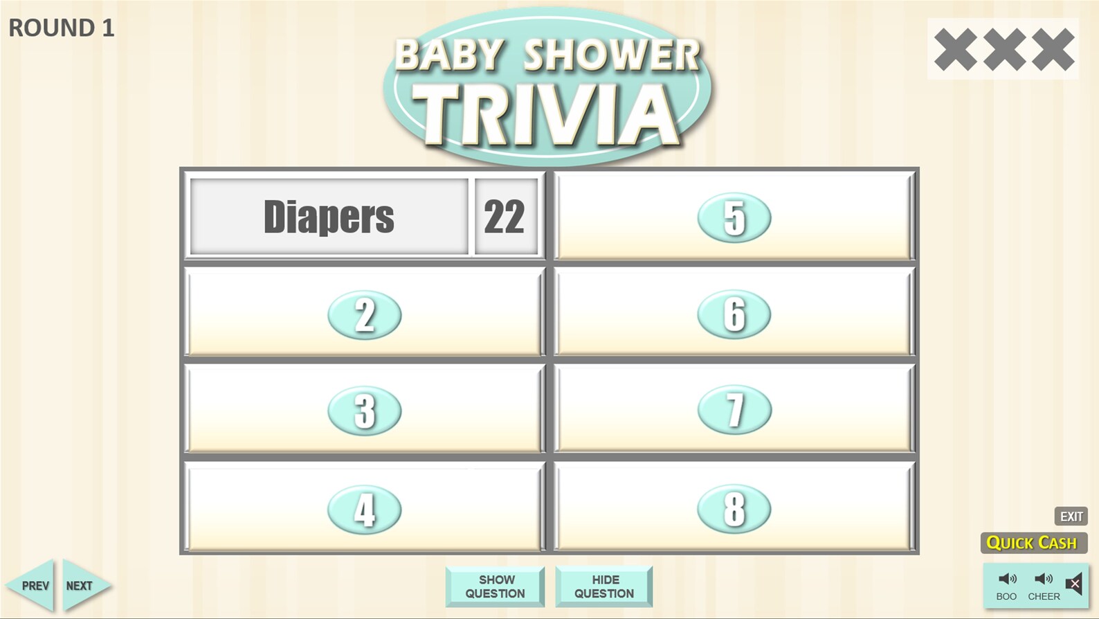 Baby Trivia Powerpoint Party Game Templates / Yellow Neutral Game / PC ...