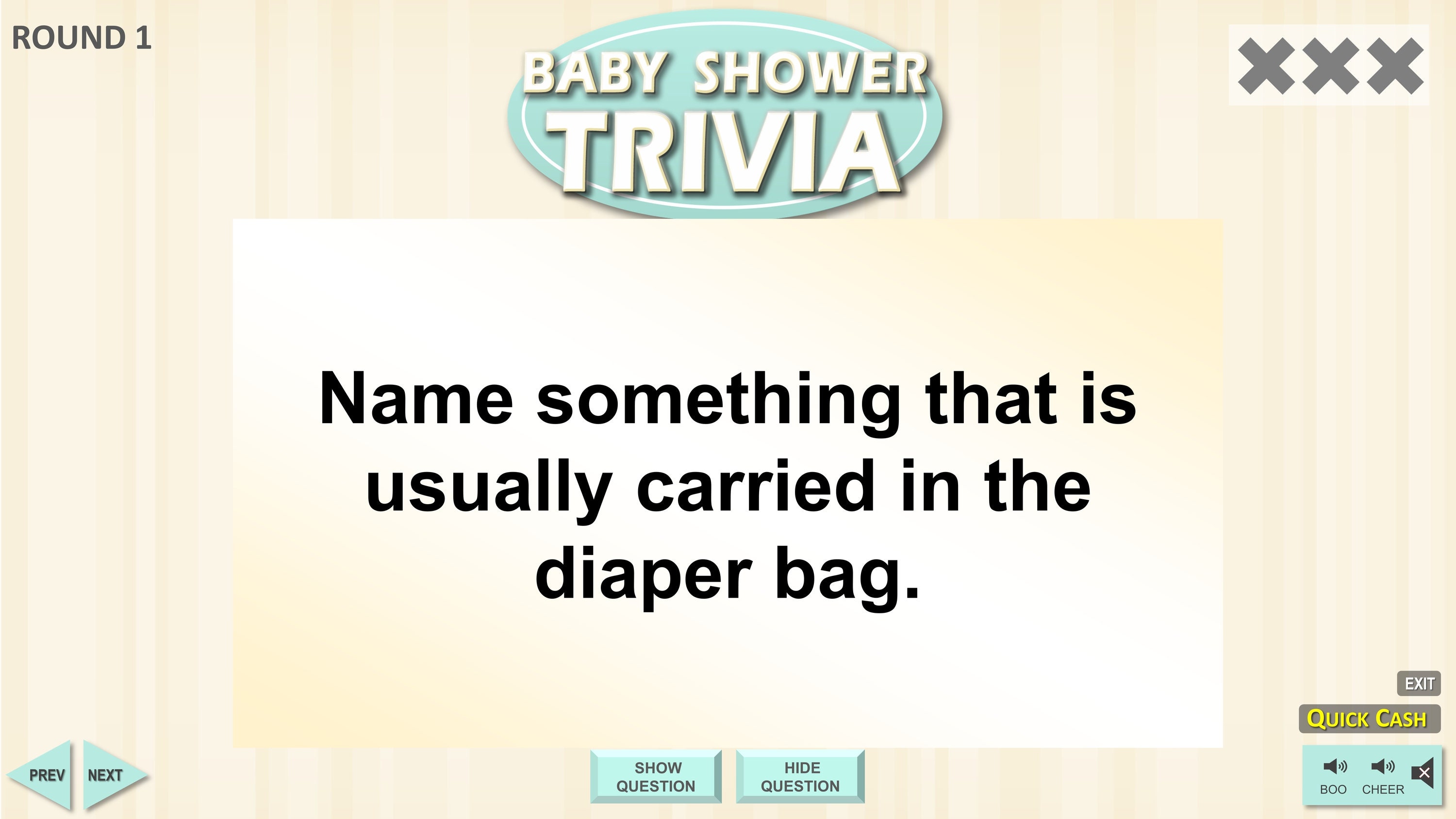 Baby Trivia Powerpoint Party Game Templates / Yellow Neutral Game / PC ...