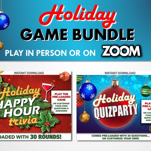 Holiday Party Trivia Bundle With Scoreboards PC Mac Ipad & - Etsy