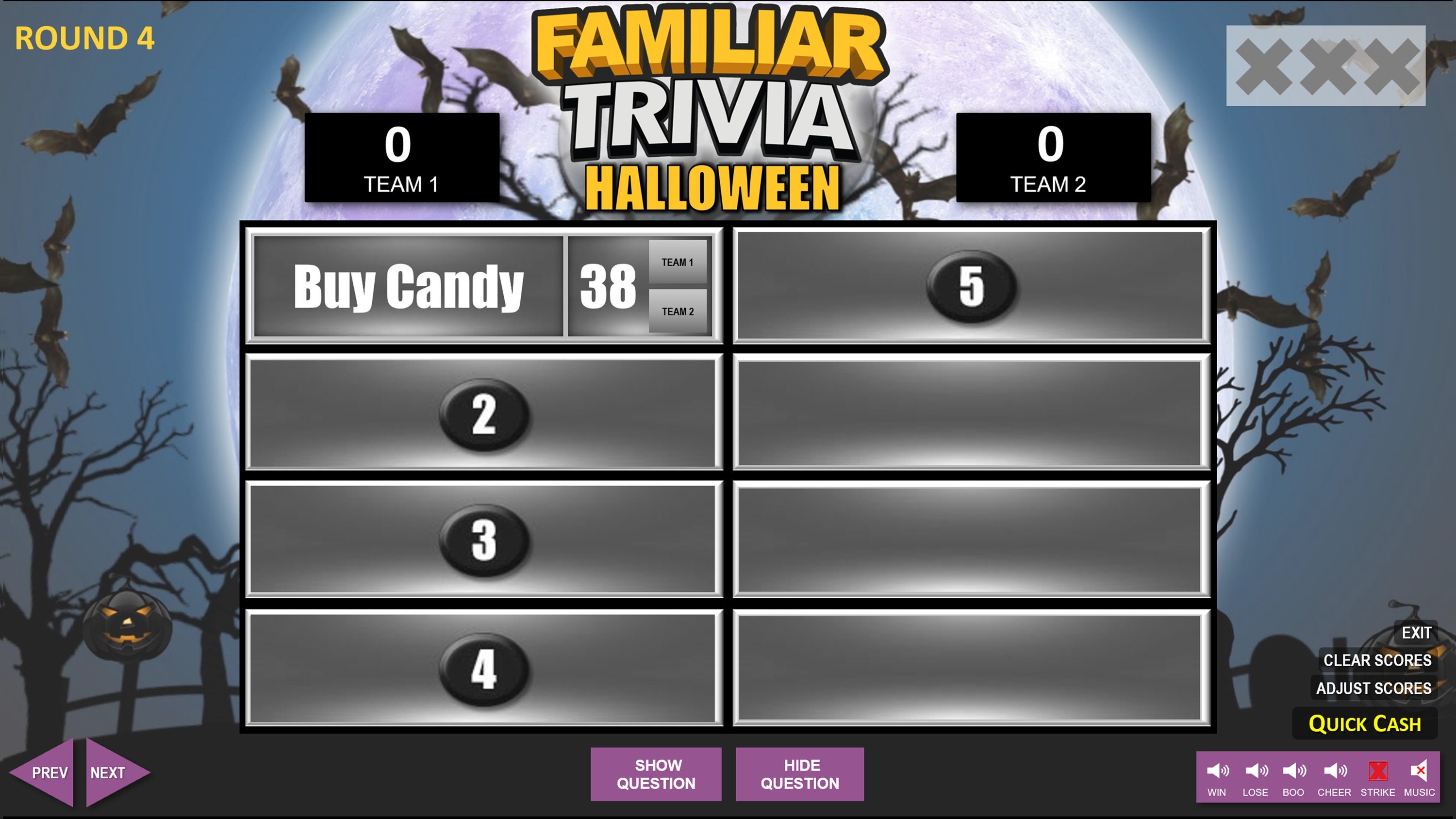Halloween Familiar Trivia With Working Scoreboard / Digital Game ...
