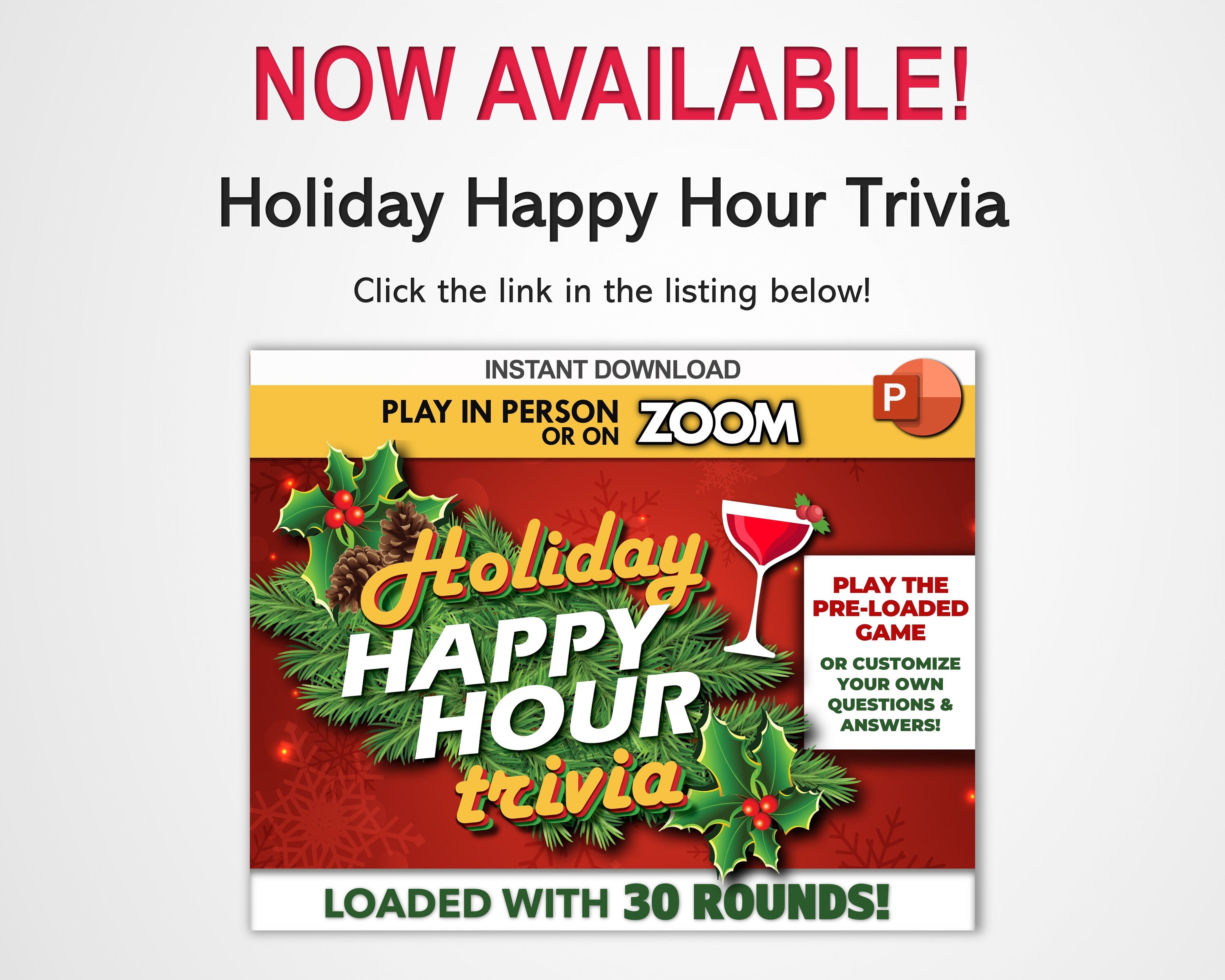 Holiday Quizparty Powerpoint Game W/ Scoreboard / PC, Mac, iPad and ...