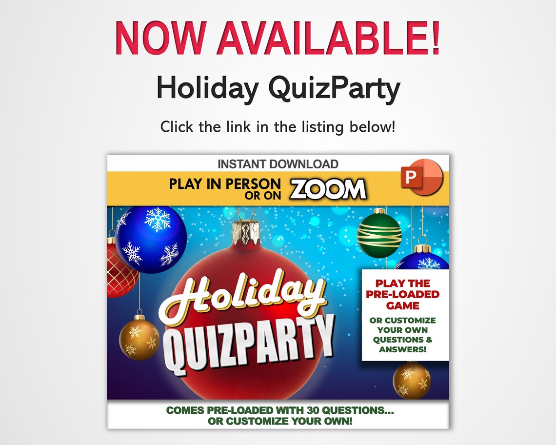 Virtual Holiday Happy Hour Trivia Game Download / Play on Zoom! / PC ...